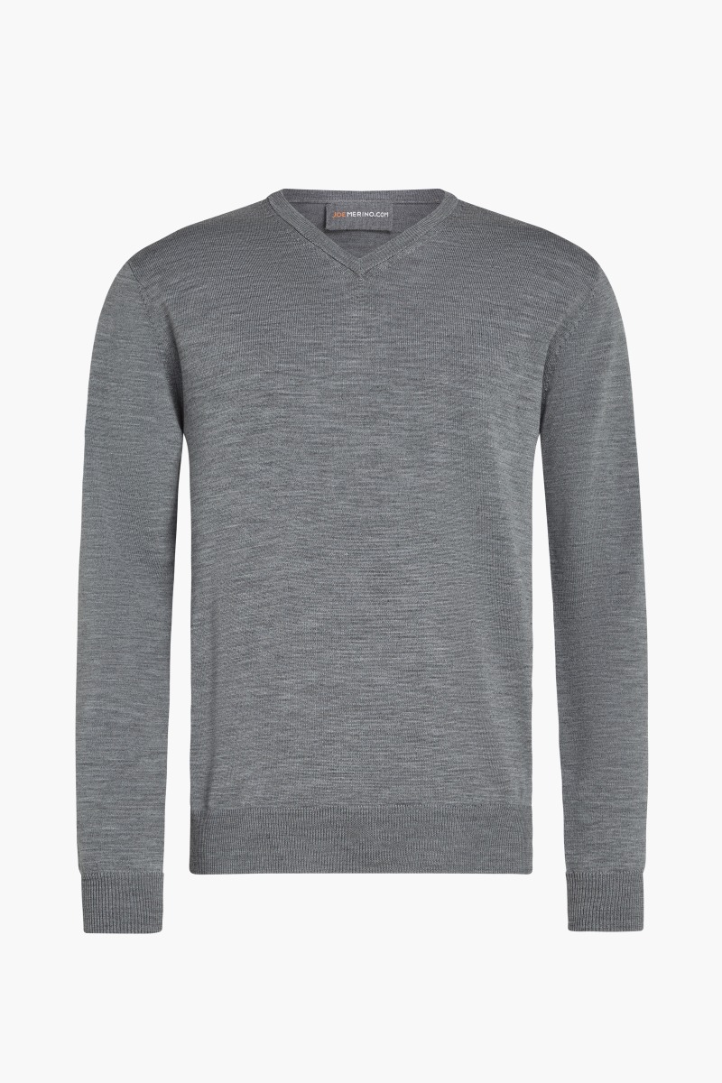 V-Neck Heavy Silver Grey