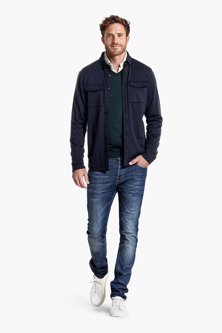Joe Overshirt Pockets Very Dark Navy