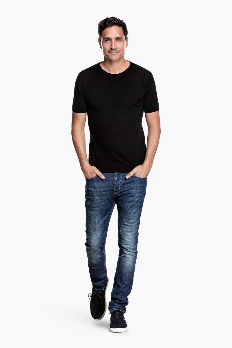 Joe Riva Crew Short Sleeve Deep Black