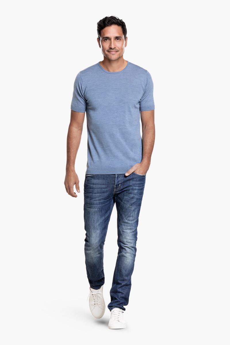 Riva Crew Short Sleeve Ice Blue